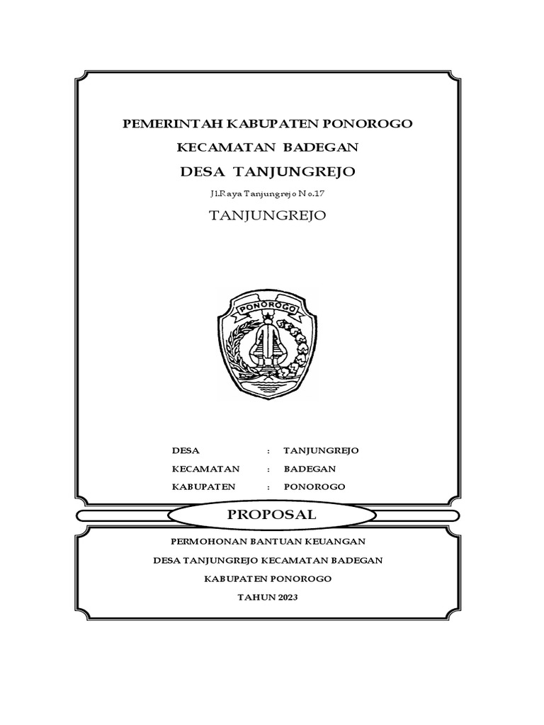 Proposal BKKD DRAINASE BAKALAN 2023 Ok | PDF