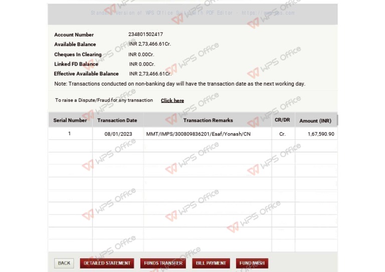 ICICI Withdraw Editable Statement - Insert Watermark | PDF