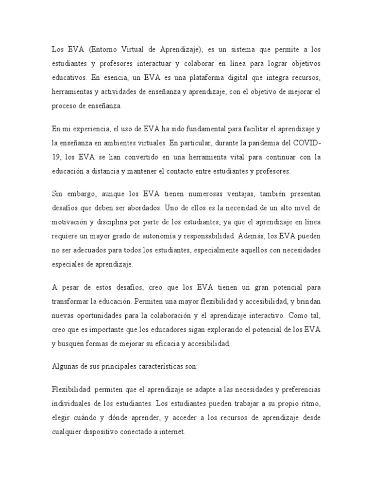 Los Eva | PDF | Aprendizaje | Evaluación