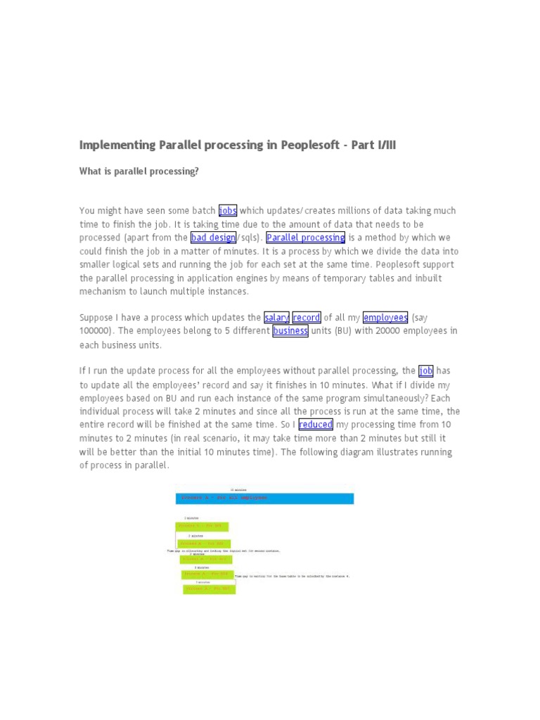 Implementing Parallel Processing in Peoplesoft | PDF | Database Transaction | Databases