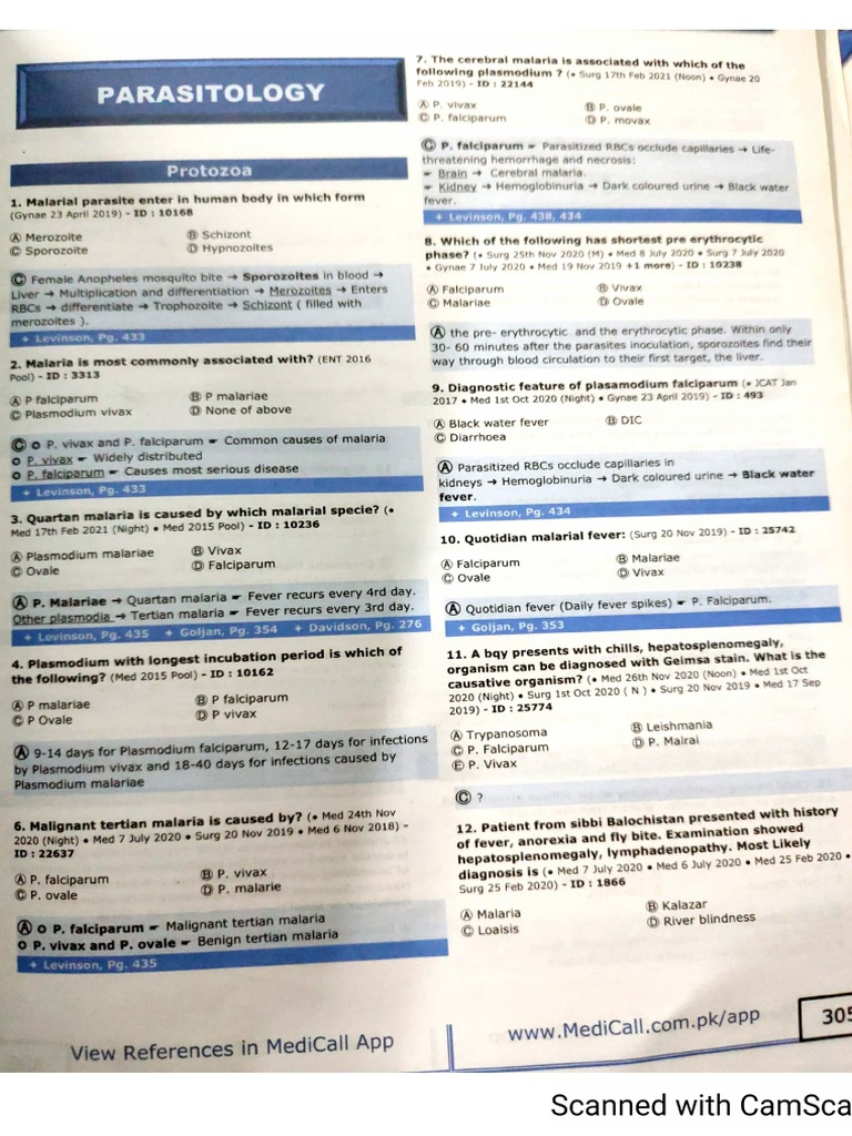 Parasitology+ Prevention Sterilization Medicall BCQ | PDF