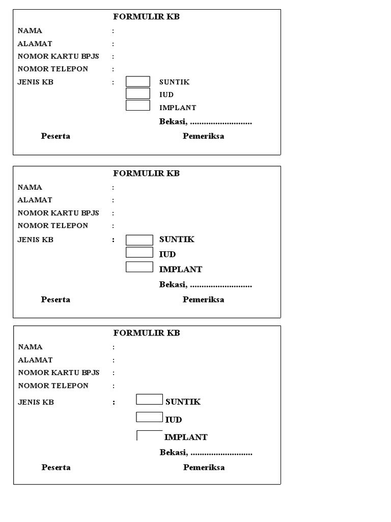 Formulir KB | PDF | Hukum