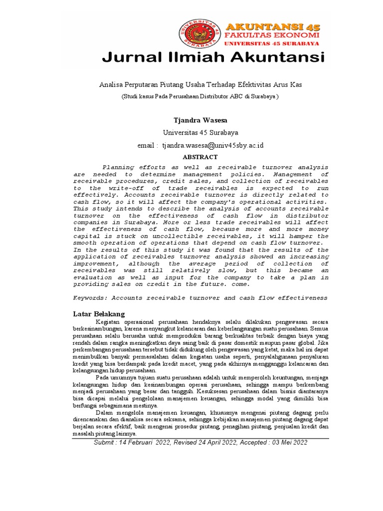 Analisis Piutang dan Arus Kas Perusahaan | PDF | Pengelolaan Keuangan ...