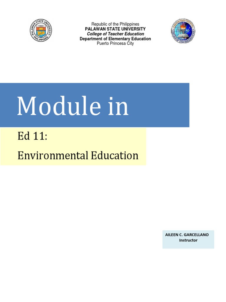 Module 1 - Understanding Environmental Education | PDF | Human Impact ...