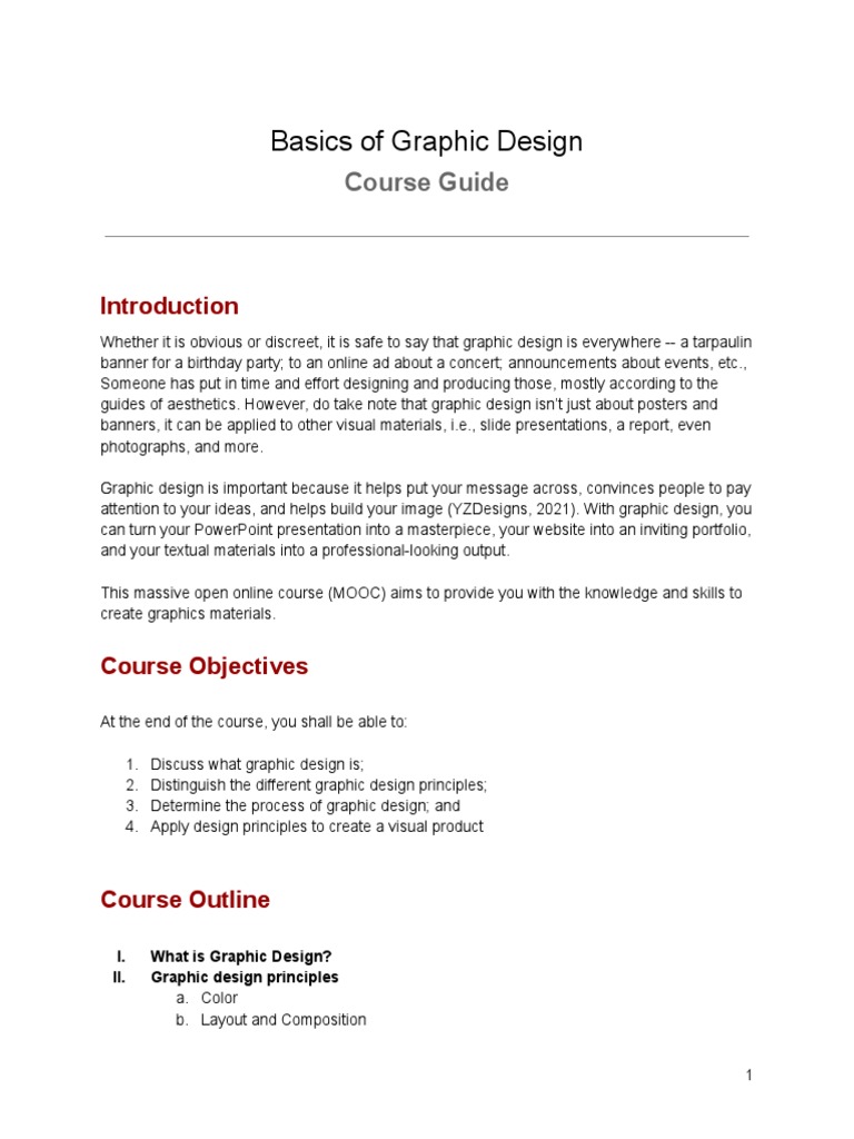 Graphic Design Basics Course Guide | Download Free PDF | Graphic Design | Graphics
