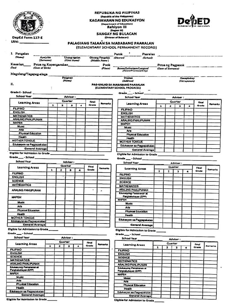 Old Form 137 | PDF