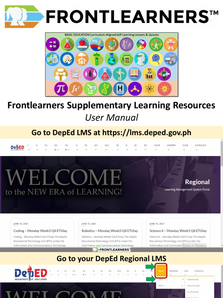 Frontlearners_Manual_for_DepEd_LMS | PDF
