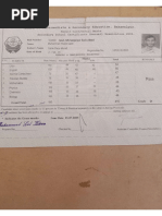 Matriculation Marksheet 2005 BWP Board | PDF