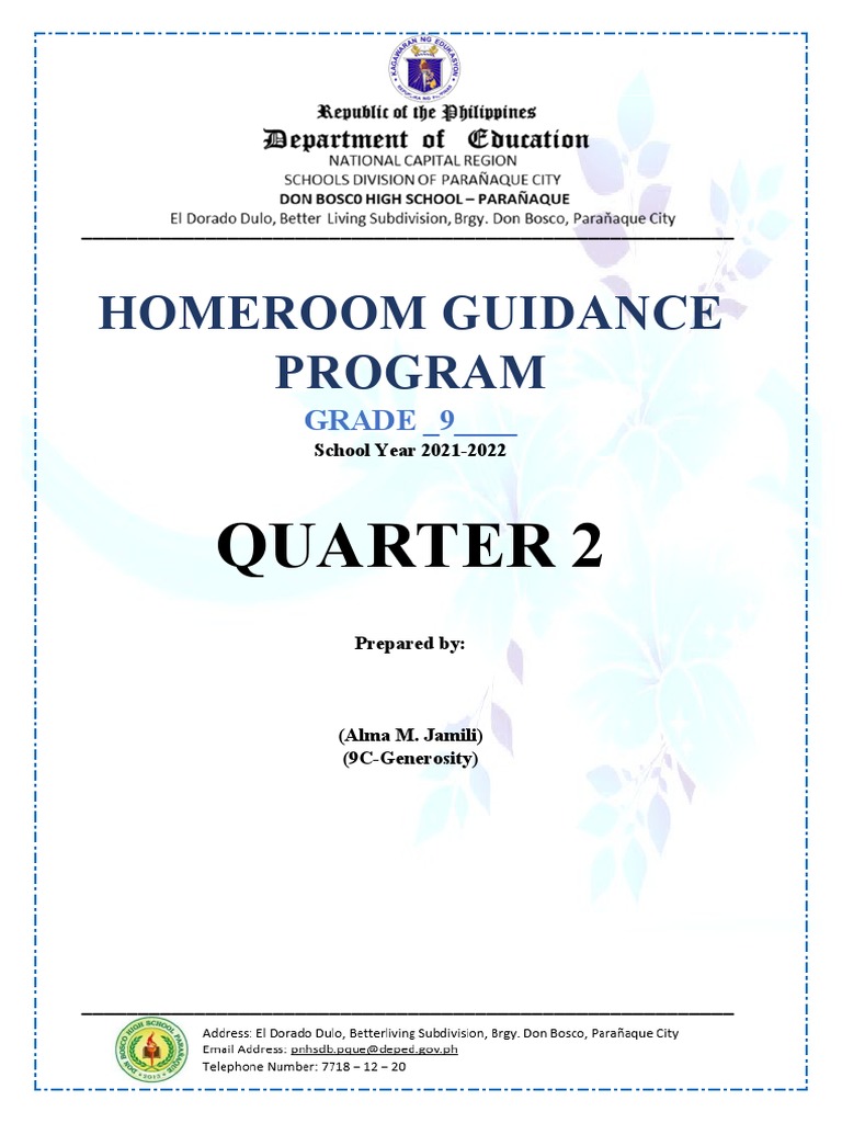 2ndquarter HGP Narrative Report Sy2021 2022 | PDF | Learning | Decision Making