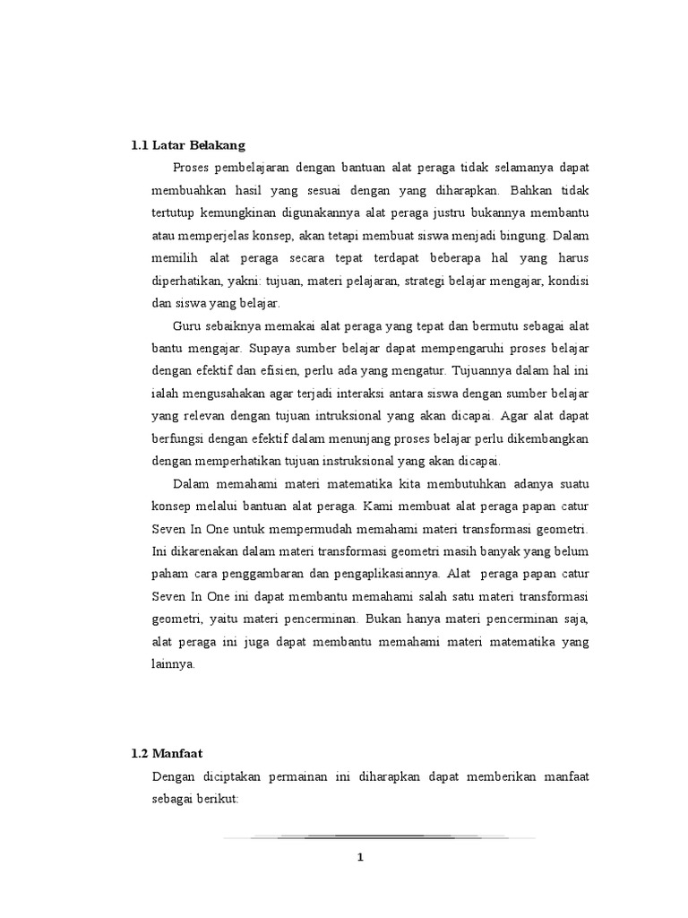 Geometri Transformasi Materi | PDF