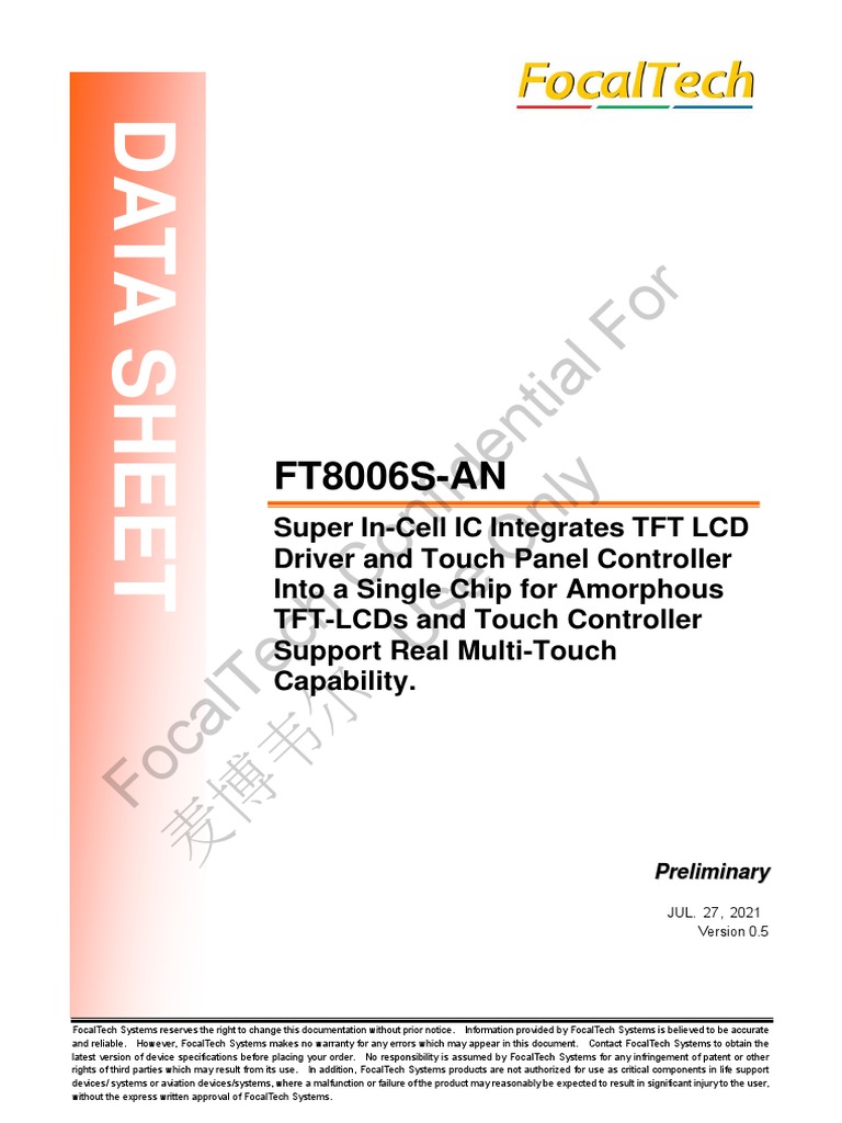 DATA SHEET FT8006S-AN v05 麦博韦尔 | PDF