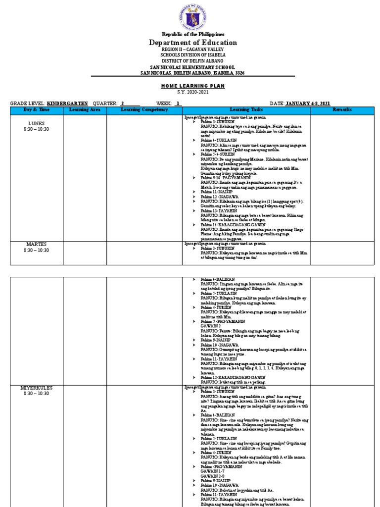 Week 1-Plan Q2 | PDF