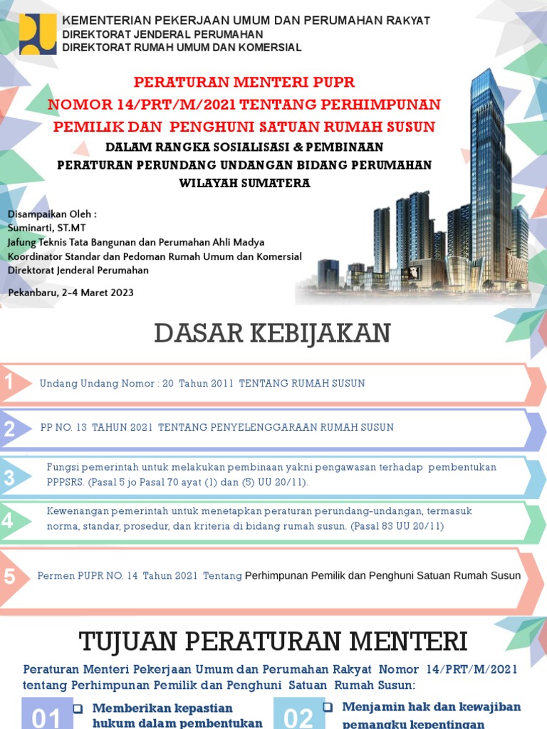 Permenpupr Tentang Rusun | PDF