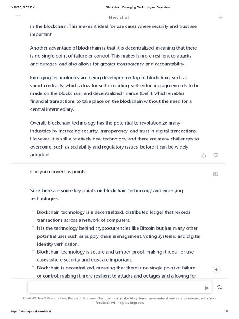 Blockchain Emerging Technologies Overview | PDF | Computing | Service Industries