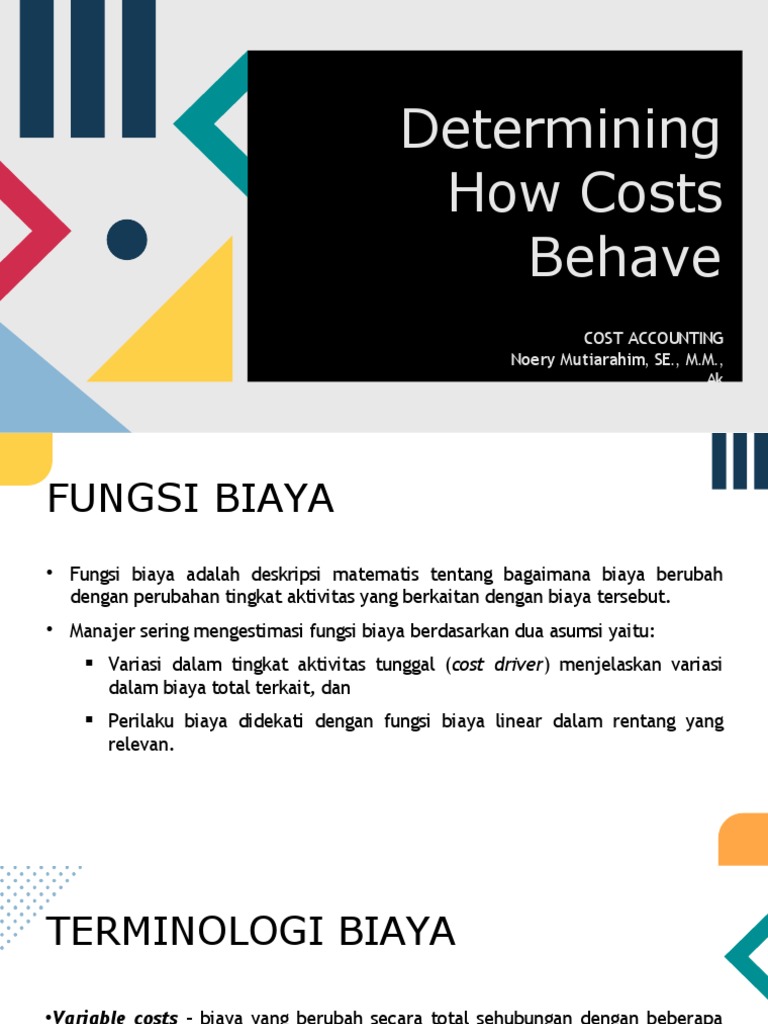 EM510 M03 Determining How Costs Behave Genap22-23 | PDF