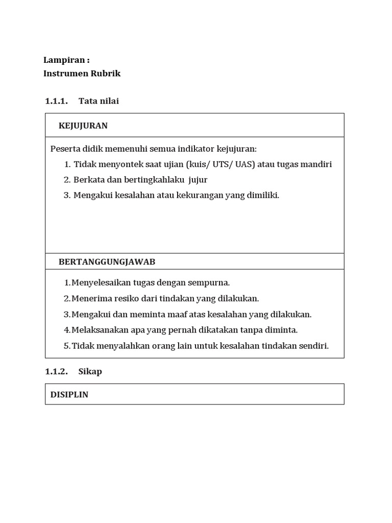 Panduan Rubrik Penilaian Soft Skills | PDF | Karier & Perkembangan
