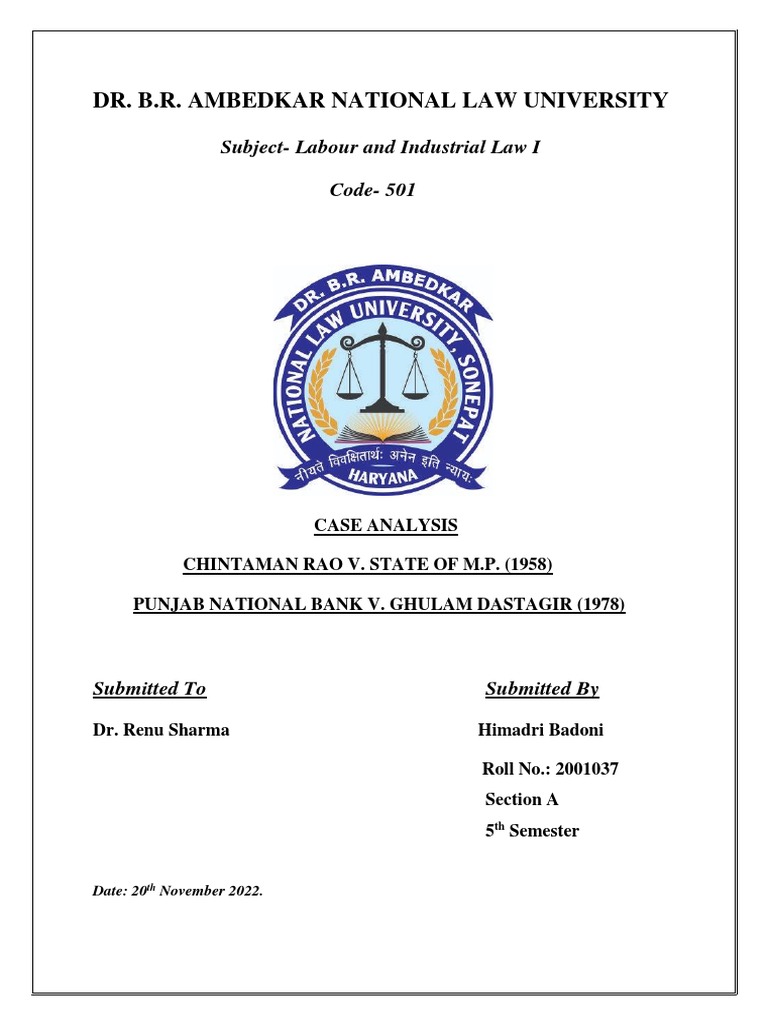 Labour Law Assignment | PDF | Employment | Salary