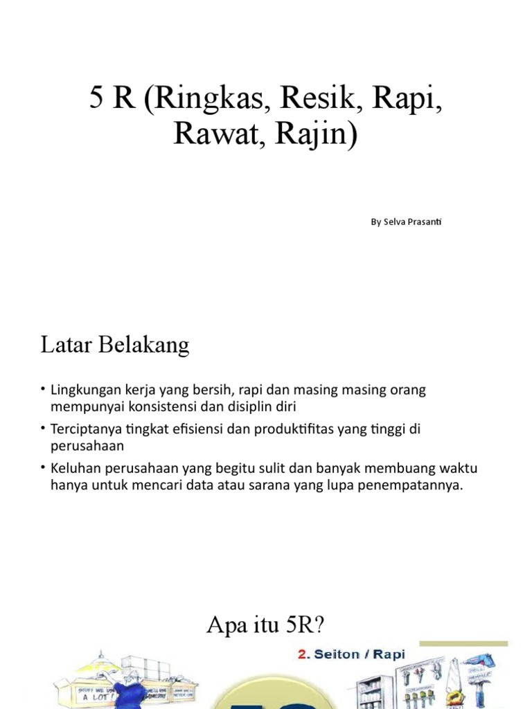5 R (Ringkas, Resik, Rapi | PDF | Karier & Perkembangan | Bisnis