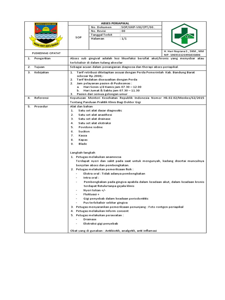 Abses Periapikal | PDF | Sains & Matematika