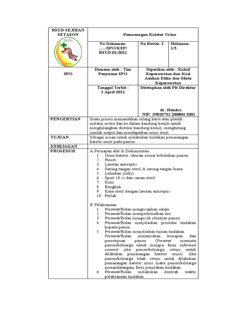 Pemasangan Kateter | PDF