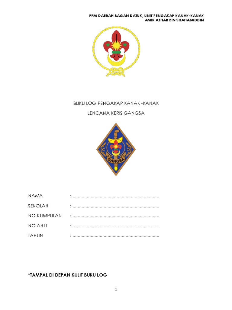 Buku Log Lencana Keris Gangsa | PDF