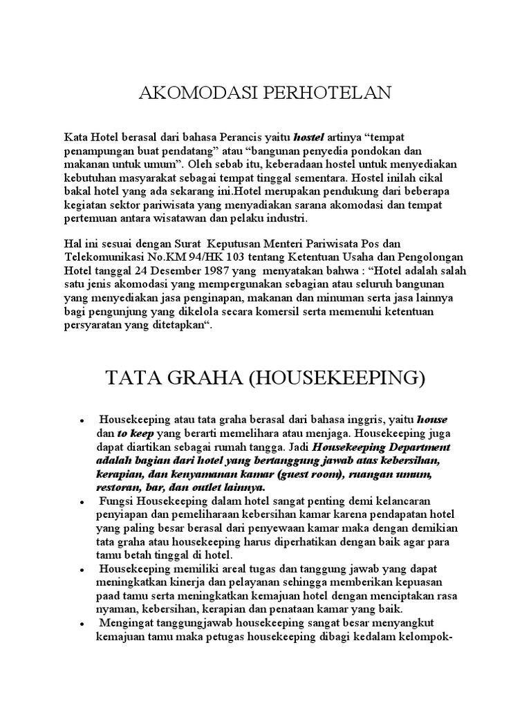 Modul Housekeeping | PDF