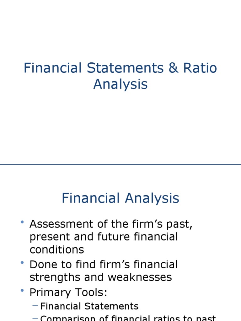 Financial Statements and Ratio Analysis Guide | PDF | Investing ...