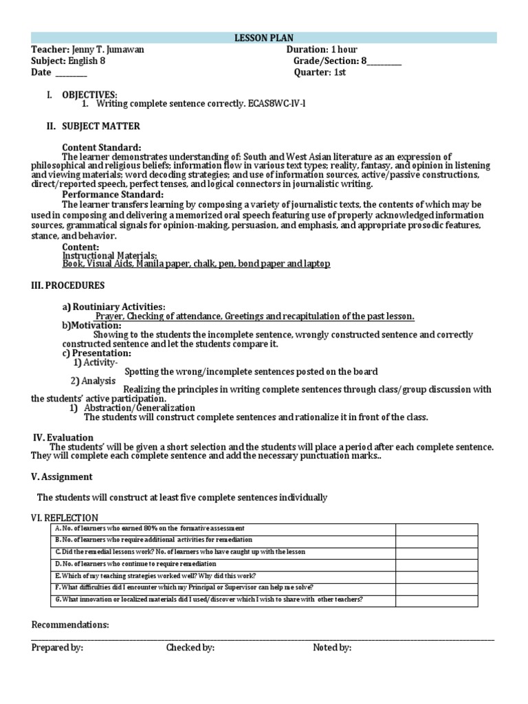 Fourth Lps | PDF | Learning | Lesson Plan