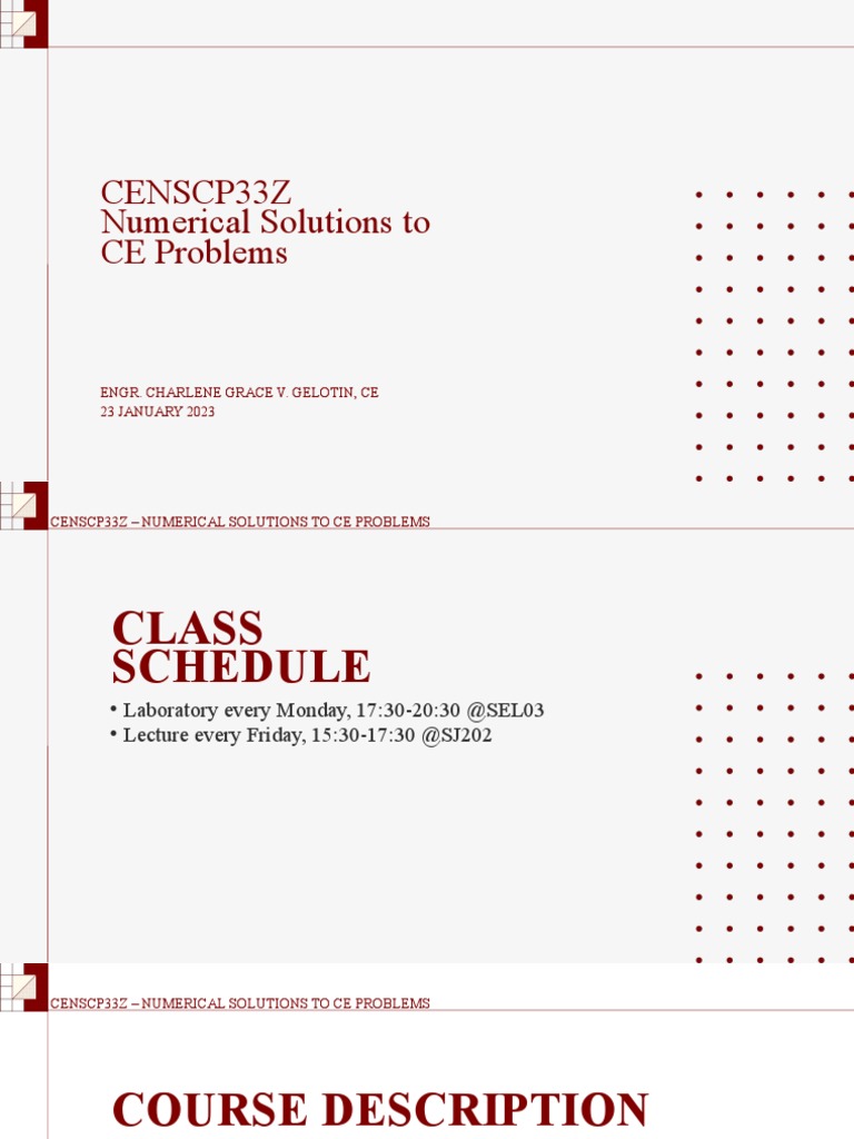 01 Course Intro | PDF | Numerical Analysis | Algorithms