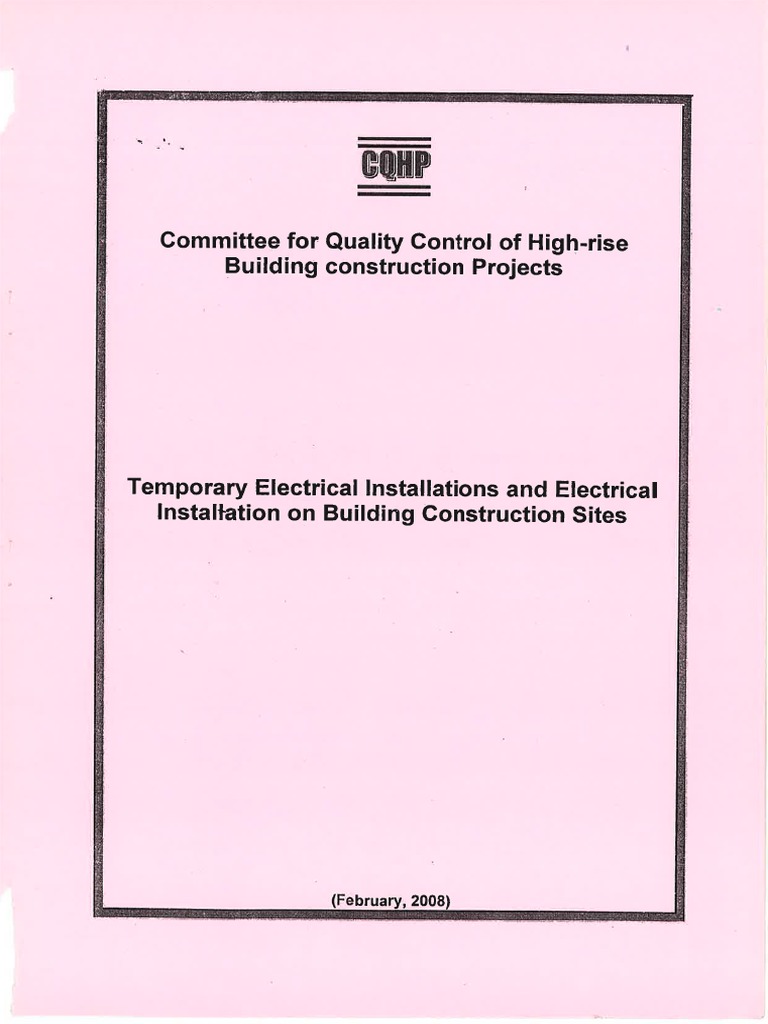 CQHP - Electrical Temporary Installations | PDF