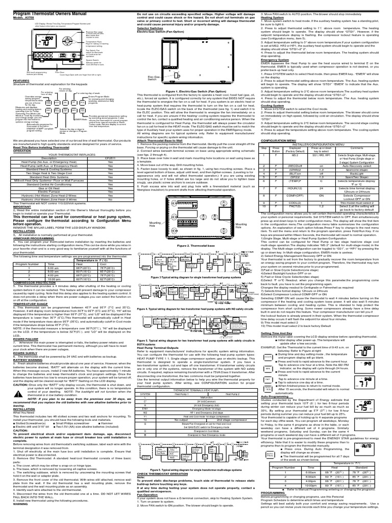 Hailin - A3709 | PDF | Thermostat | Switch