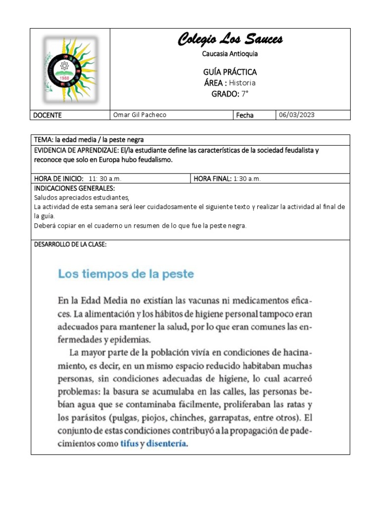 Guia Historia Grado 7 | PDF