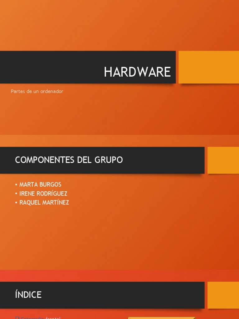 Componentes del Hardware de un Ordenador | PDF | Juegos y actividades ...