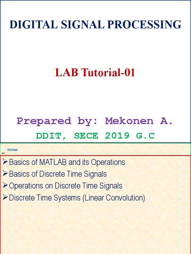 DSP Lab-01 | Download Free PDF | Matlab | Matrix (Mathematics)