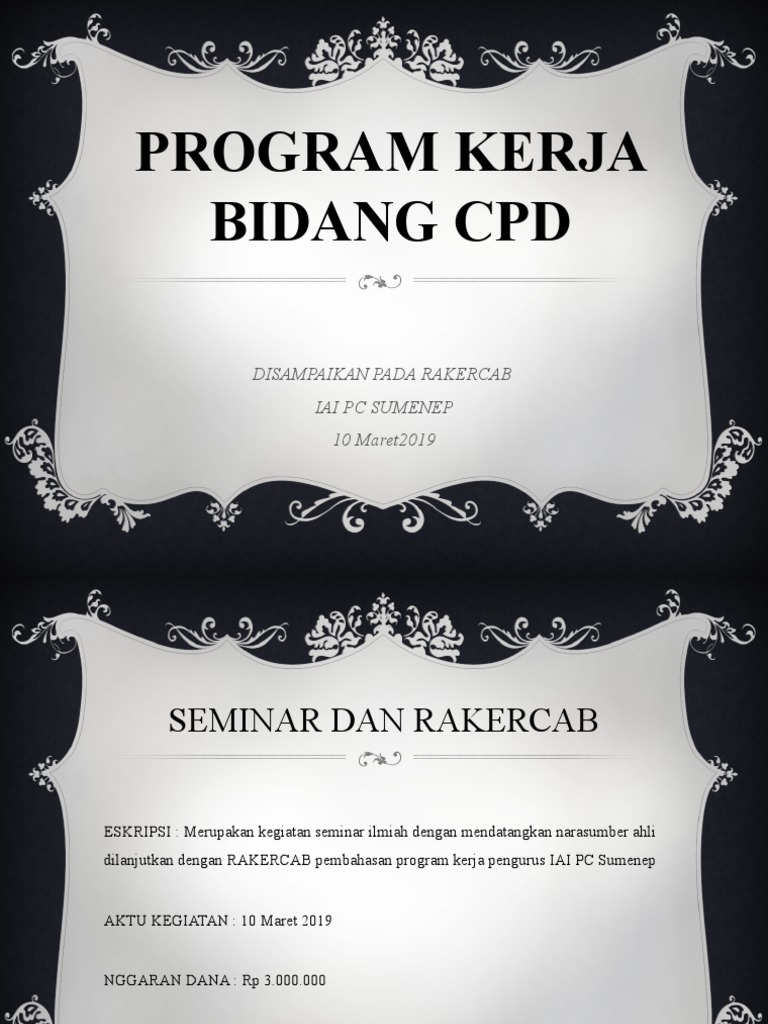 Program Kerja Bidang CPD | PDF | Bisnis | Seni