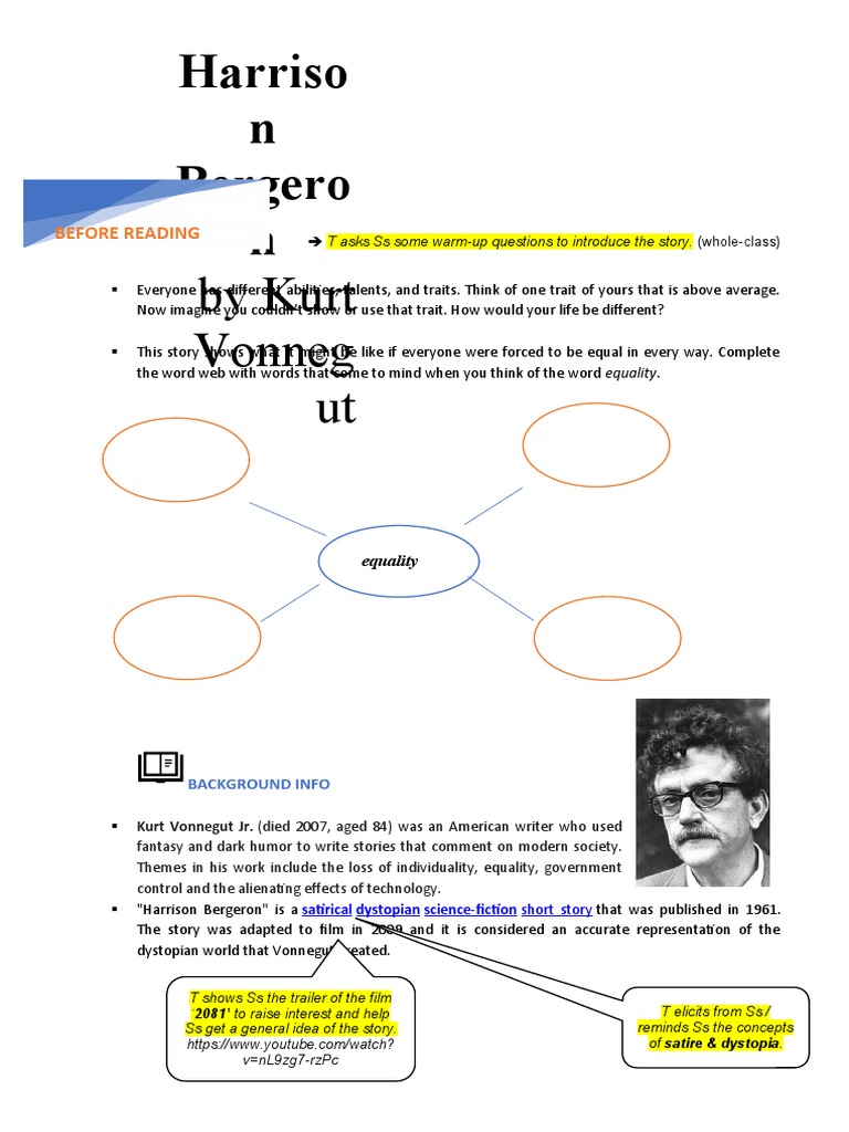 Harrison Bergeron Teacher Guide | PDF