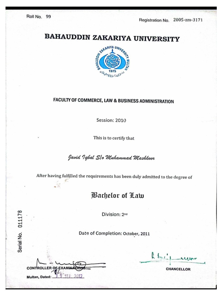BA. LLB Degree Combined | PDF