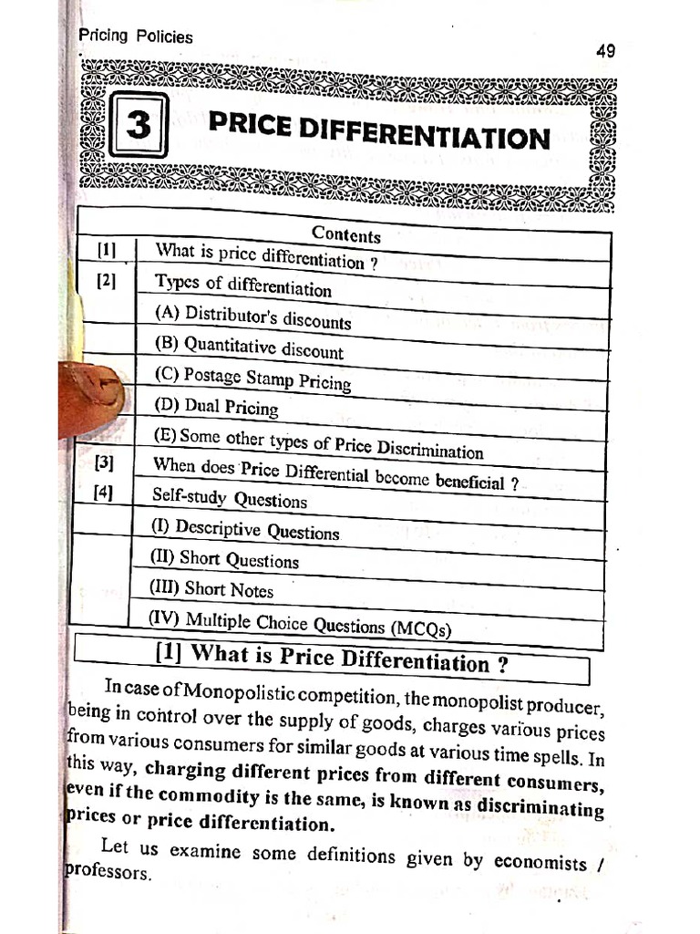CH - 3 Price Differentiation | PDF