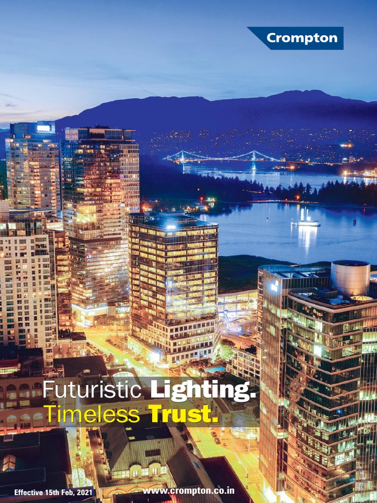 Crompton LED Lighting Catalogue & Price List 2021 India | PDF | Lighting | Tile