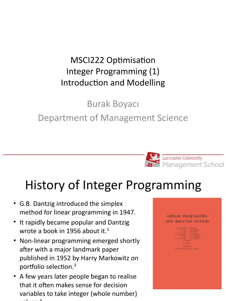 MSCI222-IP1 | PDF | Linear Programming | Applied Mathematics