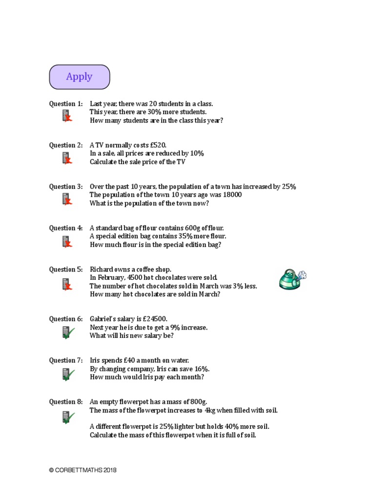 Increase & Decrease Percentage | PDF