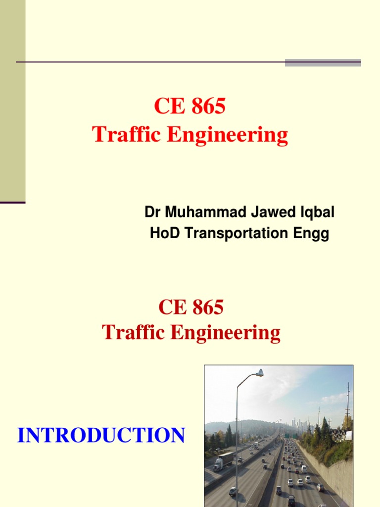 Lec 1 | PDF | Traffic | Transport