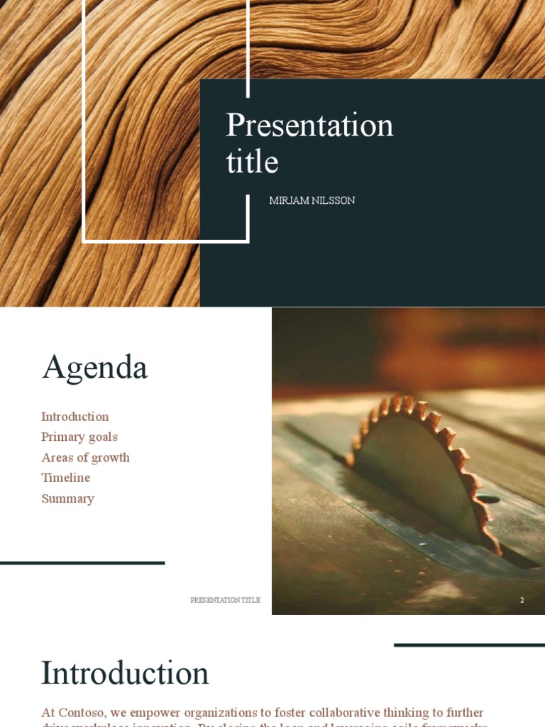 Dark Wood Presentation | PDF | Electronic Business | Business
