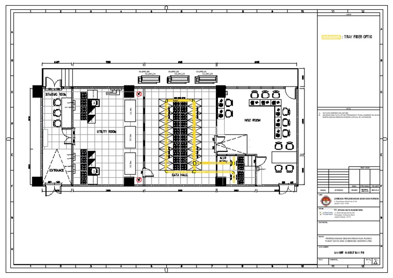 Desain Layout Kabel Tray Pusat Data | PDF