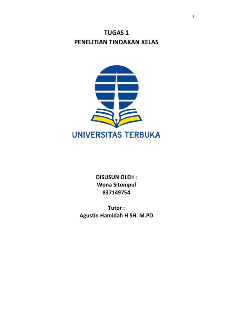 Tugas 1 PTK - Wona Sitompul 837149754 - Rev1 | PDF
