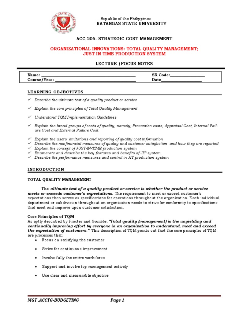 Module 6 | PDF | Lean Manufacturing | Inventory