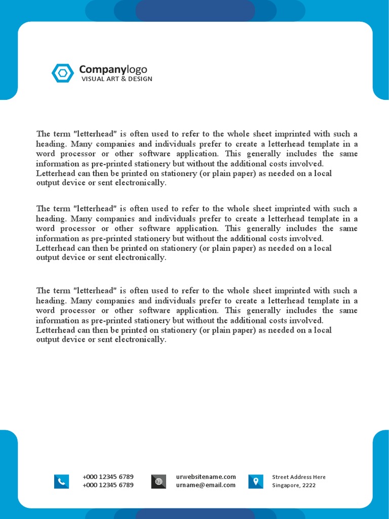 Guidelines for Creating Effective Letterhead Templates | PDF | Software ...
