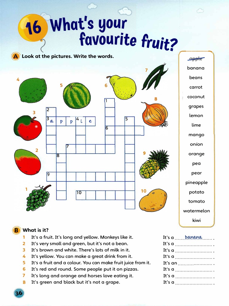 Fun For Starters Student S Book 4th Ed-36-37 | PDF | Fruit | Food And Drink