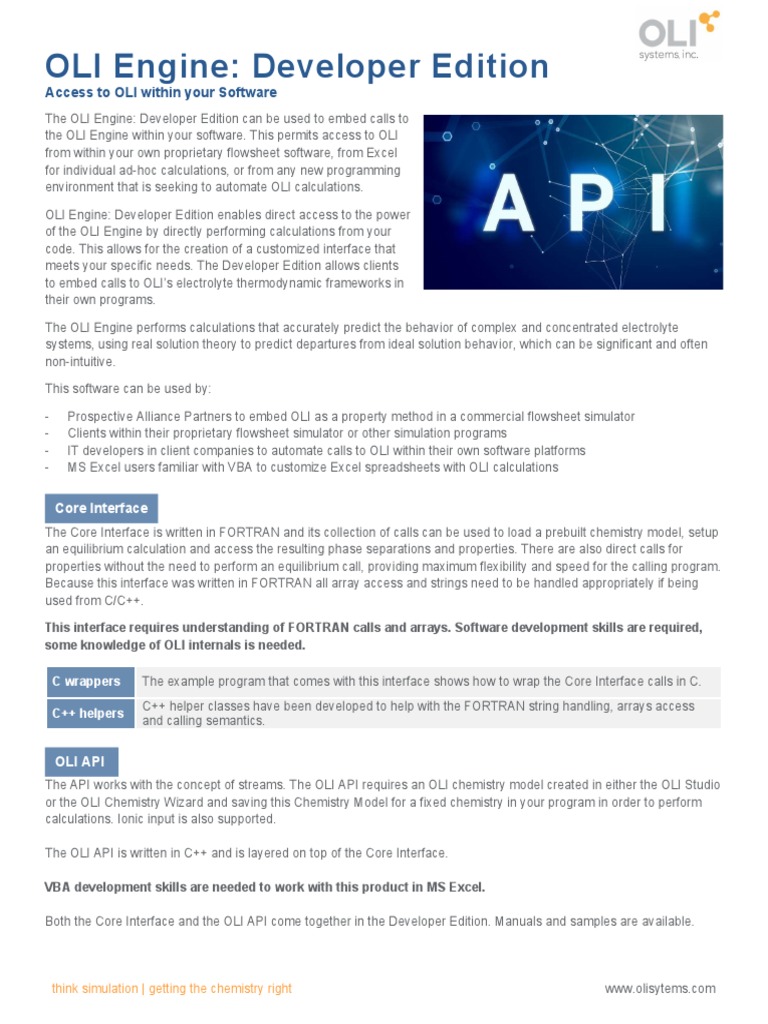 2021 OLI Engine Developer Edition | PDF | Microsoft Excel | C++