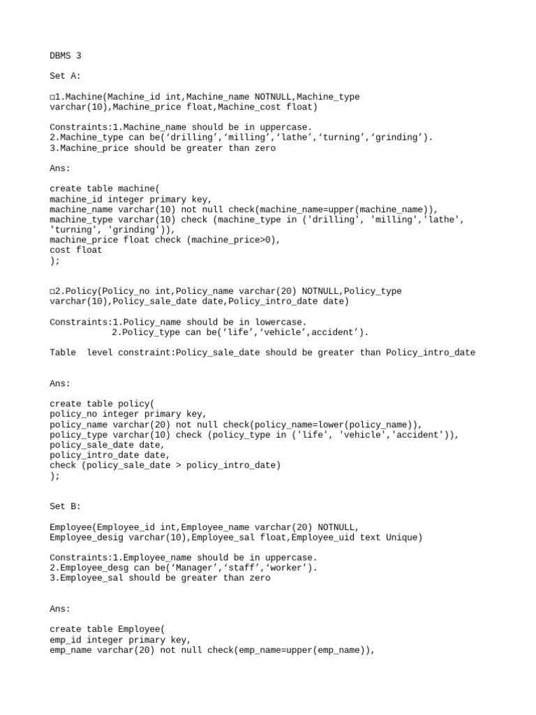 Dbms 3 | PDF | Computers | Technology & Engineering